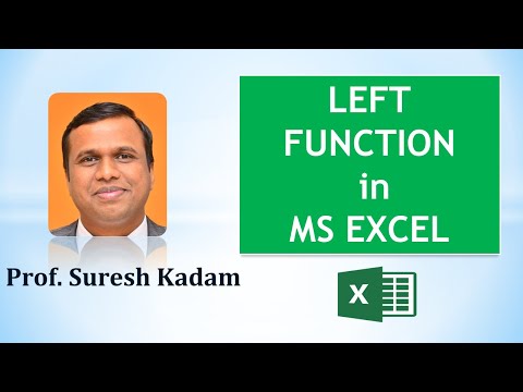 How to get starting part of string using LEFT function in excel. [English]
