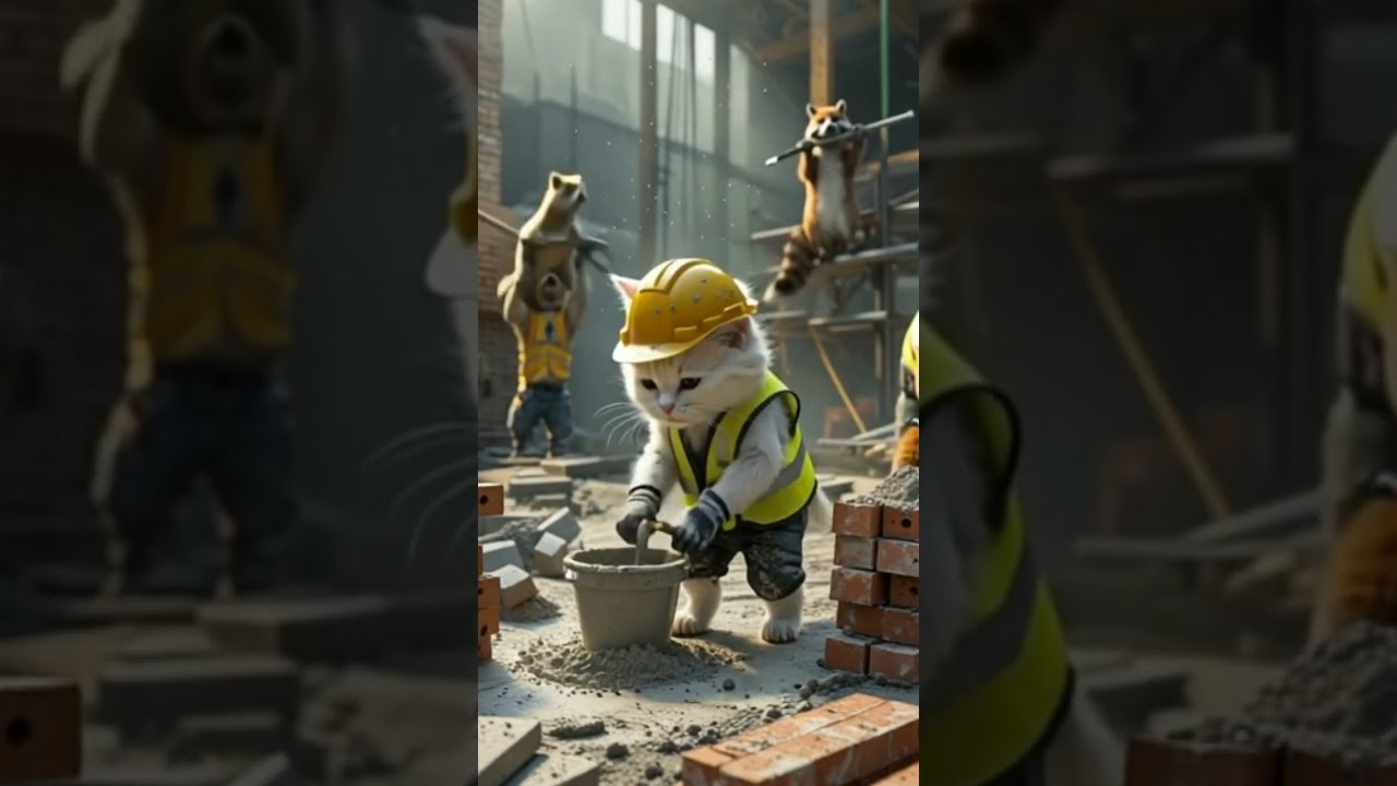 Hard Hat Cat: The Cutest Construction Worker!