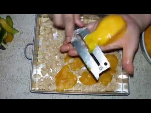 Homemade dessert made of cookies, mango and milk
