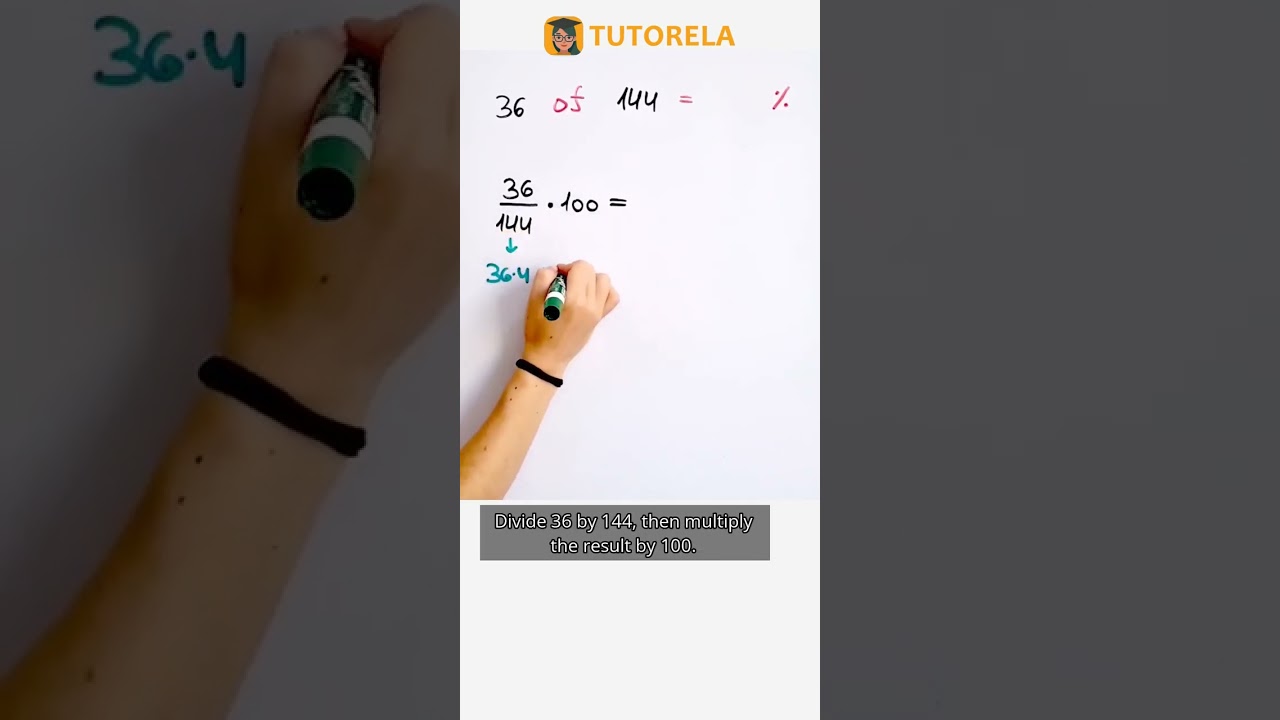 Calculate: What Percent is 36 of 144? #Math #Percentage