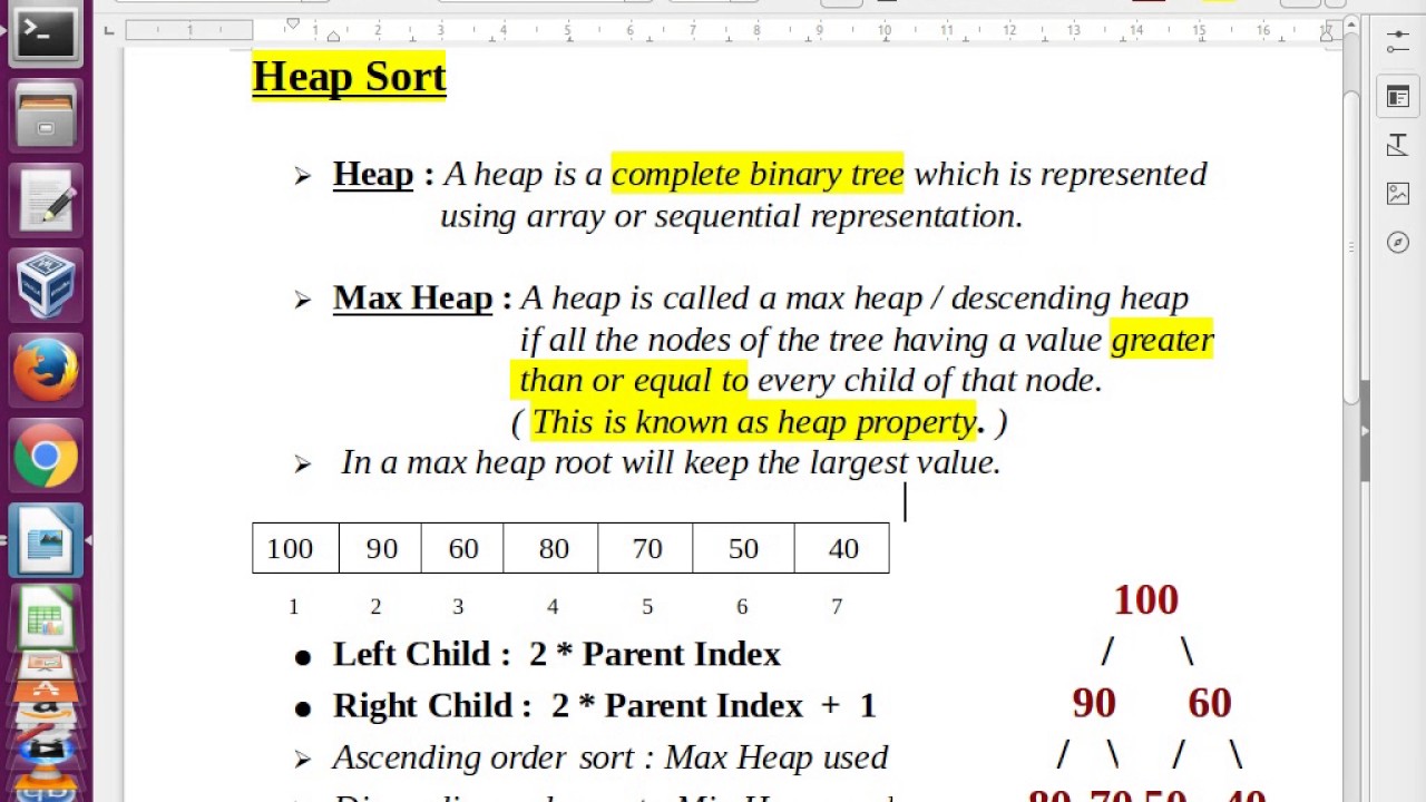 Heap Sort Algorithm, C code - Step by Step Tutorial
