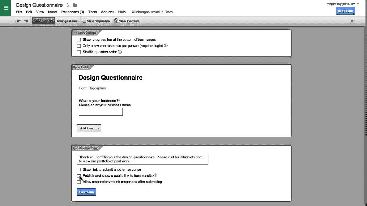 Set up a client intake form in 5 minutes using Google Forms