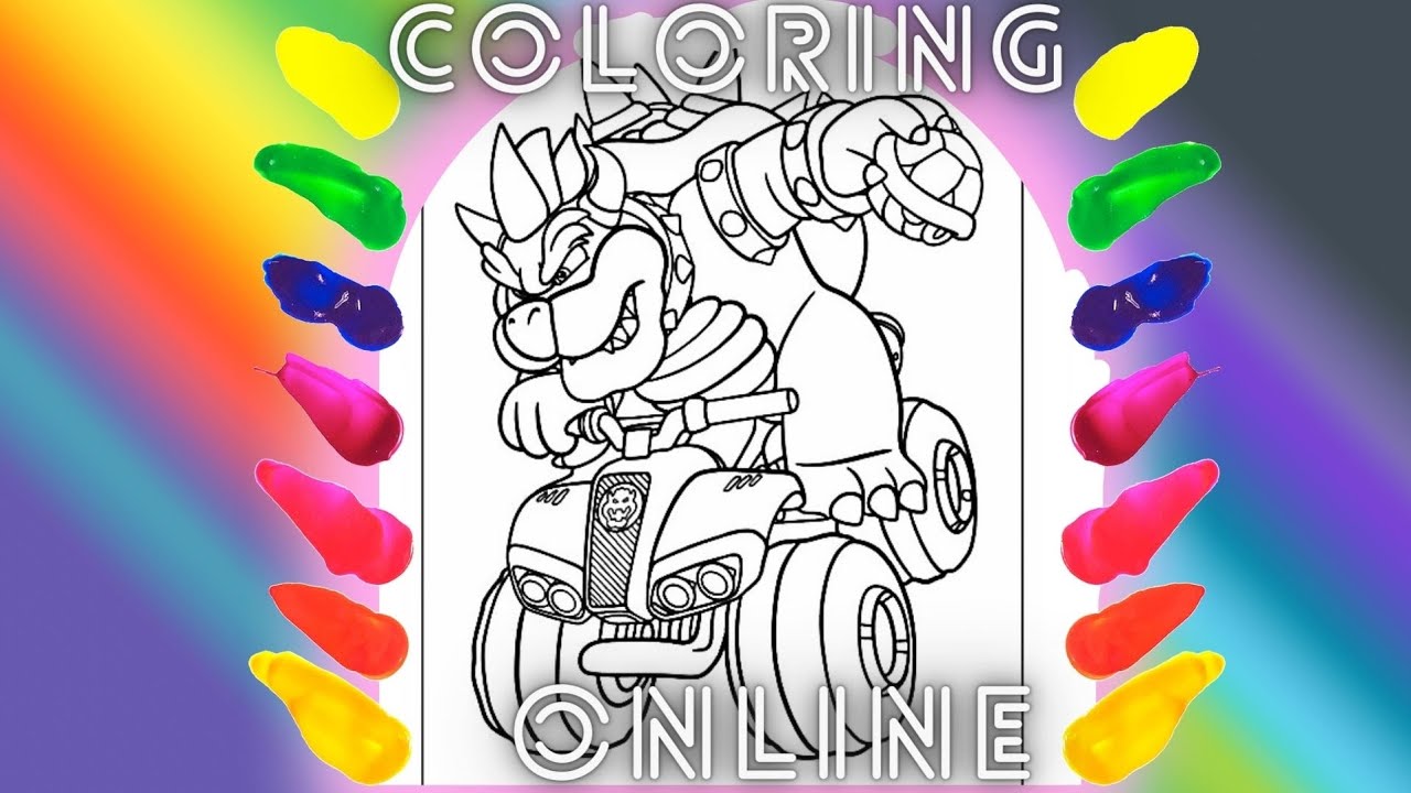 Bowser.Mario kart || Coloring page