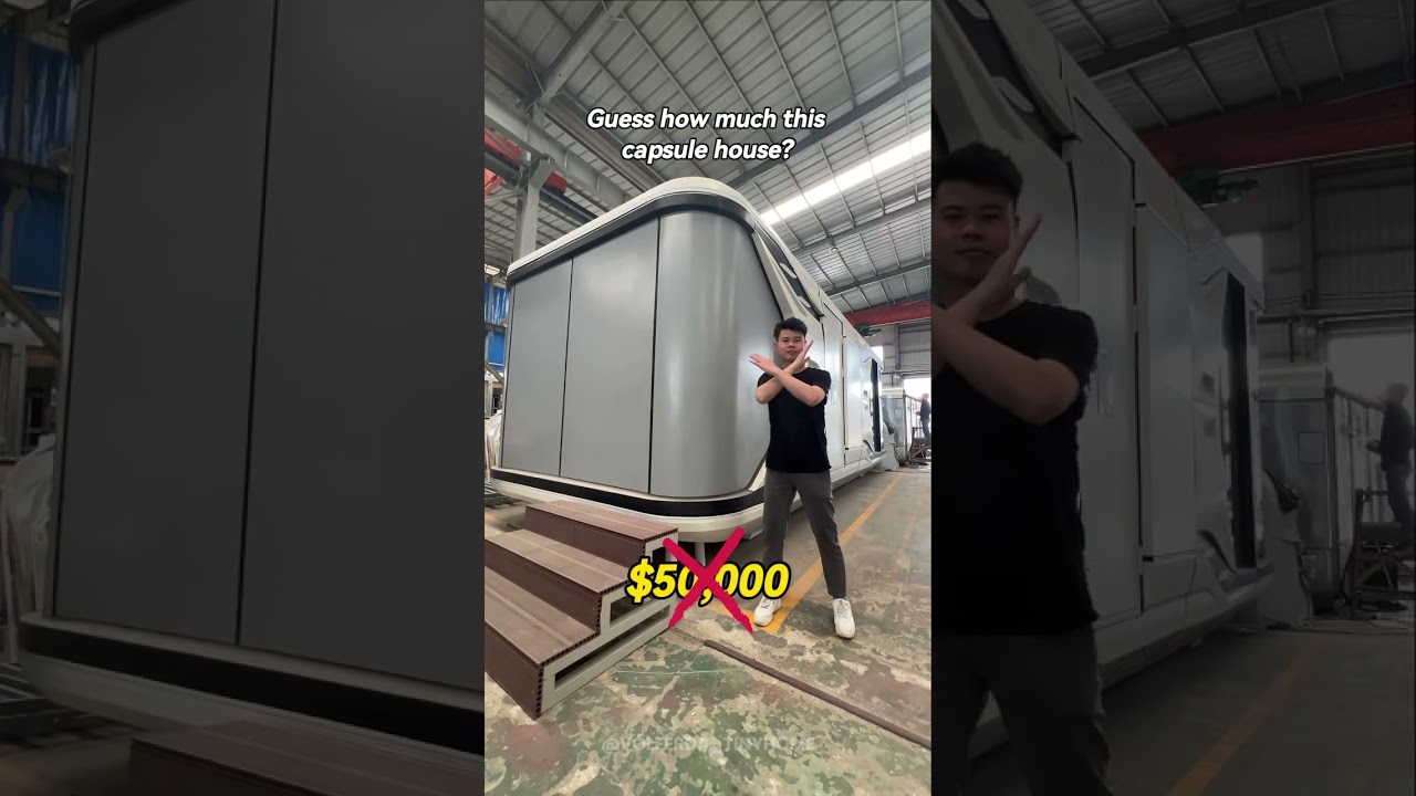 Guess how much this capsule house?🥰#tinyhouse  #volferda #volferdacapsulehouse #modularhouse