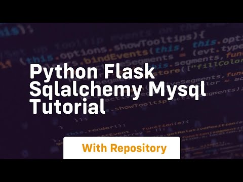 python flask sqlalchemy mysql tutorial