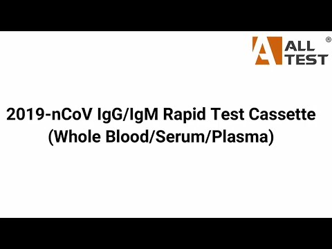 ALLTEST COVID-19 IgG/IgM Rapid Test Cassette (Whole Blood/Serum/Plasma) Human Demo