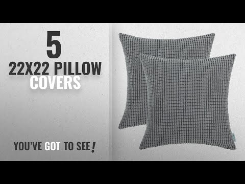 Top 10 22X22 Pillow Covers [2018 ]: Pack of 2, CaliTime Throw Pillow Covers Cases for Couch Sofa