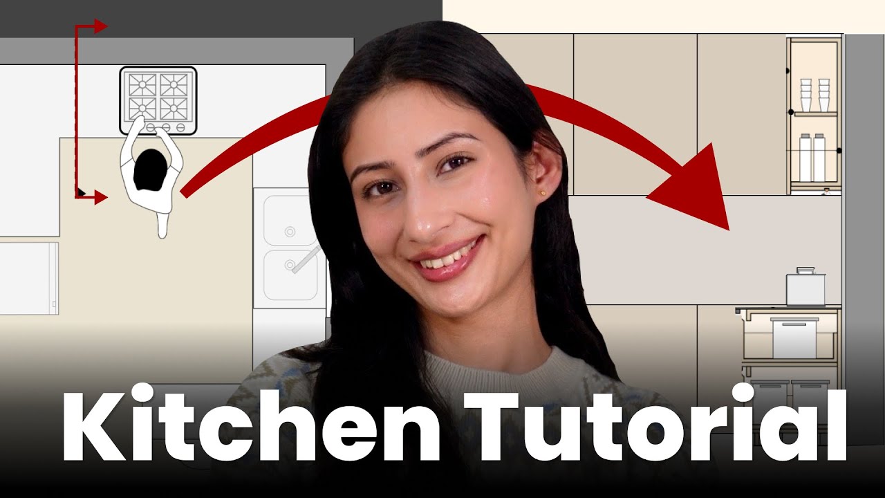 How to Draw a Kitchen Section in 10 minutes