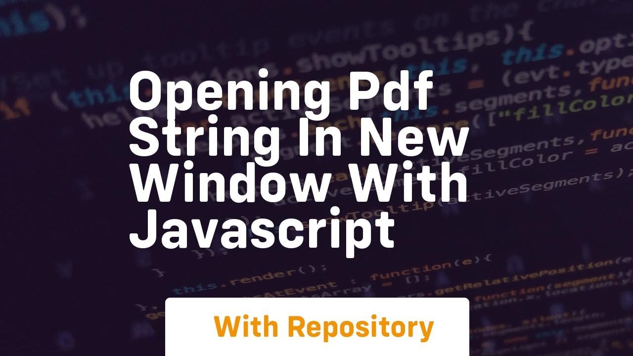 opening pdf string in new window with javascript