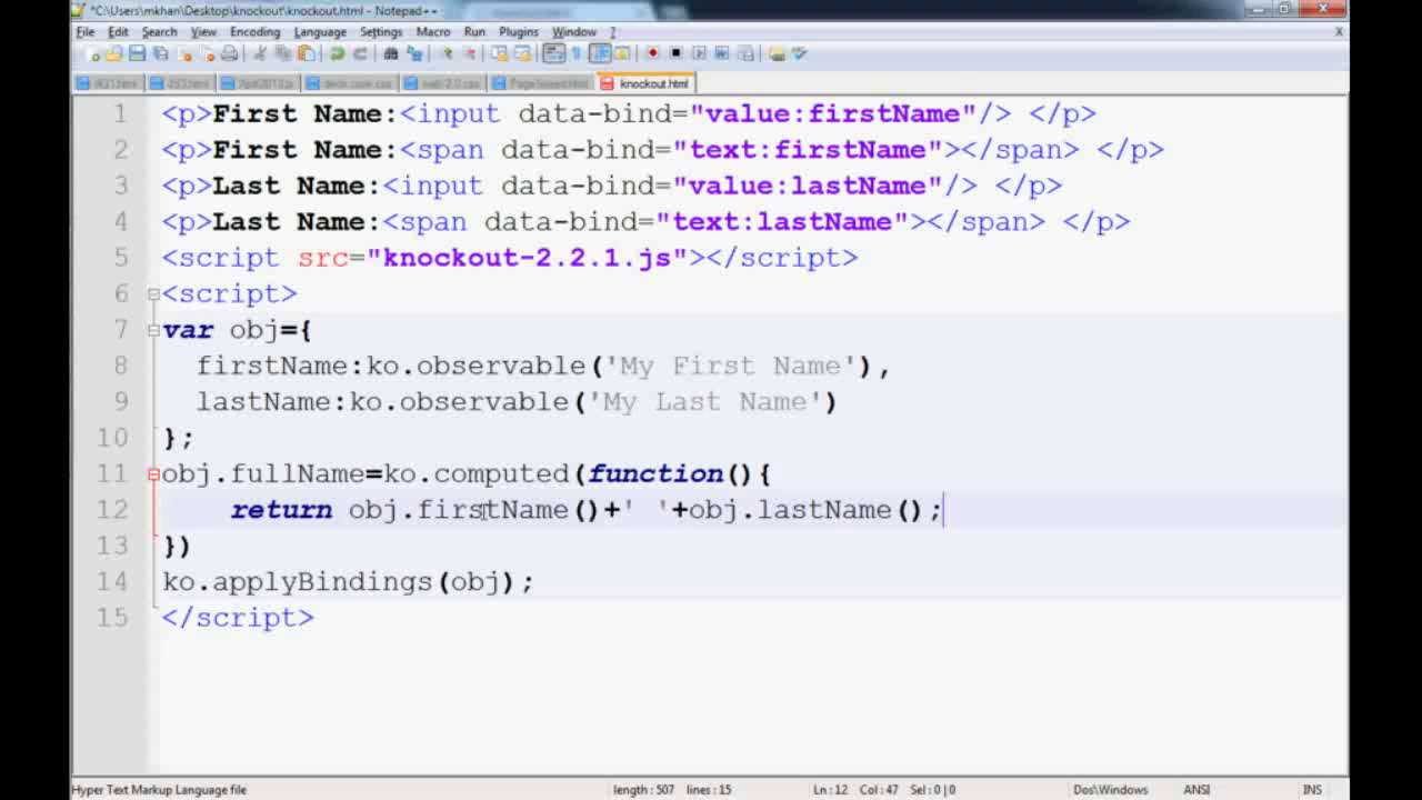 KnockoutJS The Basic for beginner-Part 3