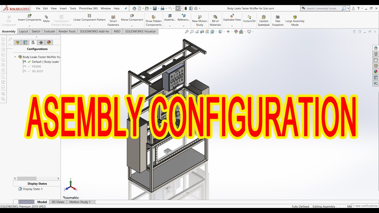SOLIDWORKS TUTORIALS ASSEMBLY CONFIGURATION (SUPPRES)