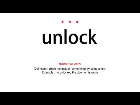 How to pronounce unlock - Vocab Today