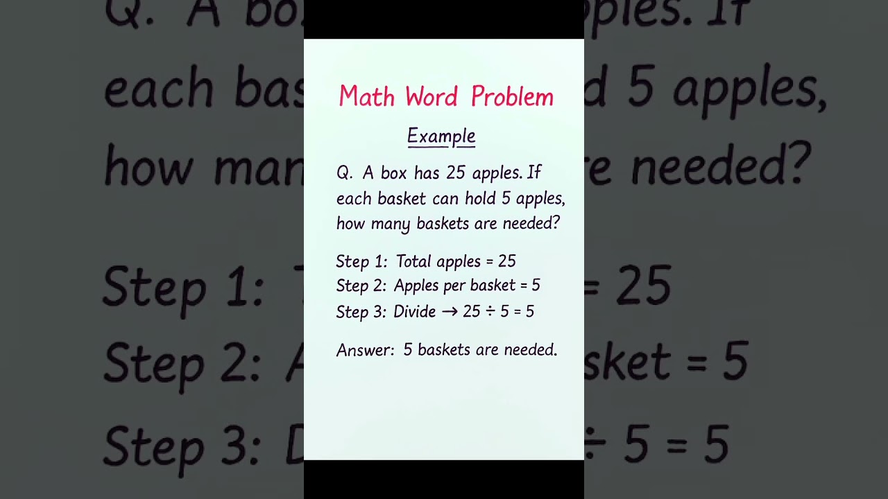 Math Word Problem Solved | Homework Example