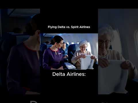 Flying Delta vs. Spirit Airlines #ai #funny #memes #spiritairlines #deltaairlines