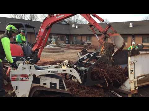 Shelby Nursery Landscape project at Local Nursing home using AME Crane