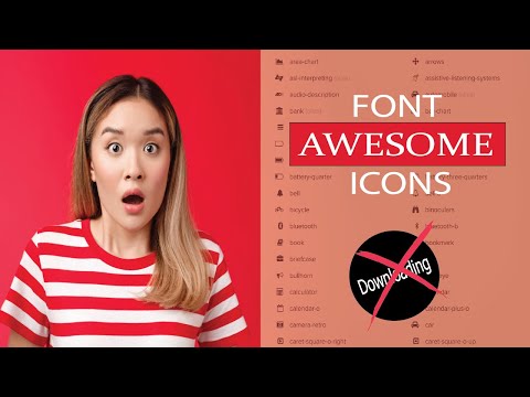 Font Awesome Icons WITHOUT Downloads (CDN Method) | how to link font awesome icons in html