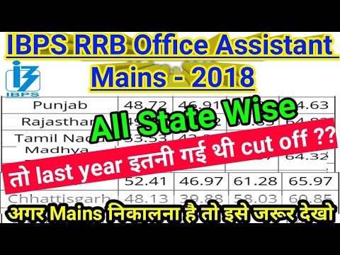 IBPS RRB Office Assistant Mains Cut Off 2018 || Final Cut Off Last year|| Exam Strategy