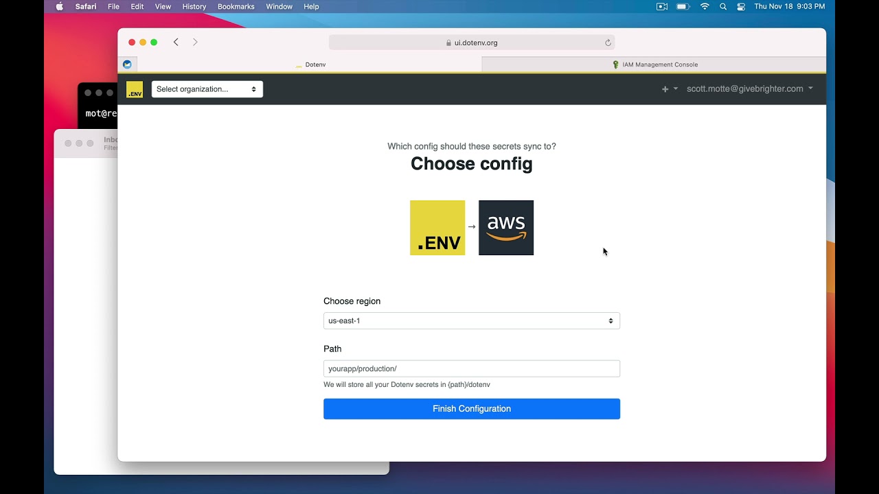 Dotenv | Sync to AWS Secrets