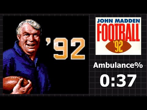 John Madden Football '92 - Ambulance% - 37 Seconds