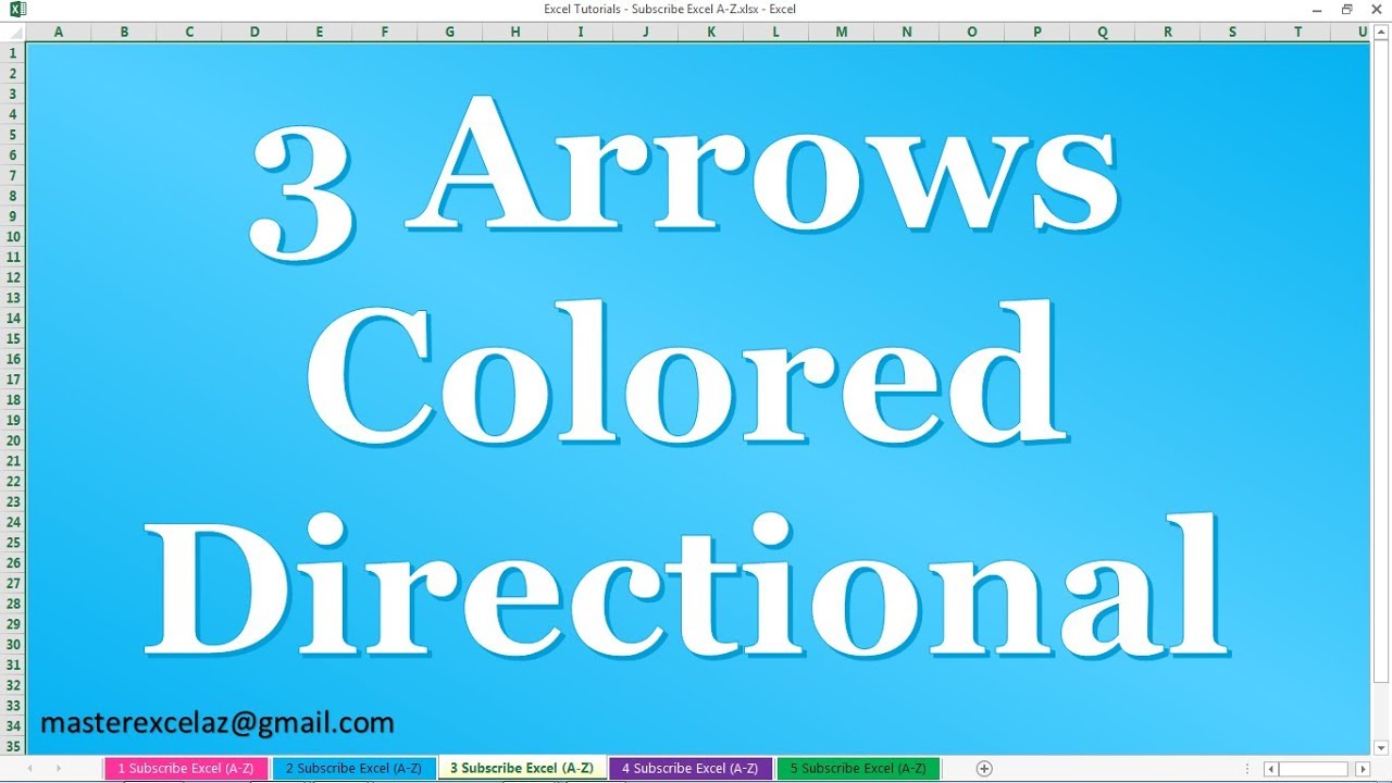 Create 3 Arrows Colored Directional Icon Sets Conditional formatting in MS Excel 2016
