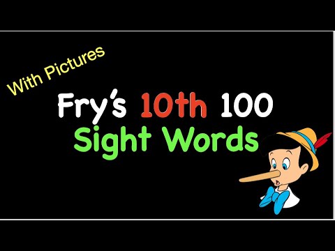 Fry's 10th 100 Sight Words With PICTURES