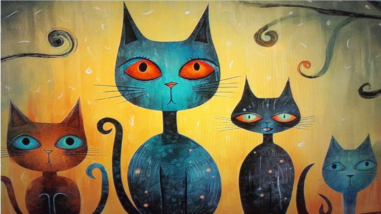 POP ART! BEAUTIFUL CAT'S PAINTING!