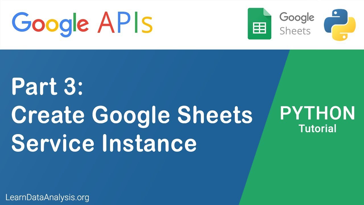 Google Sheets API in Python: Create a Service Instance