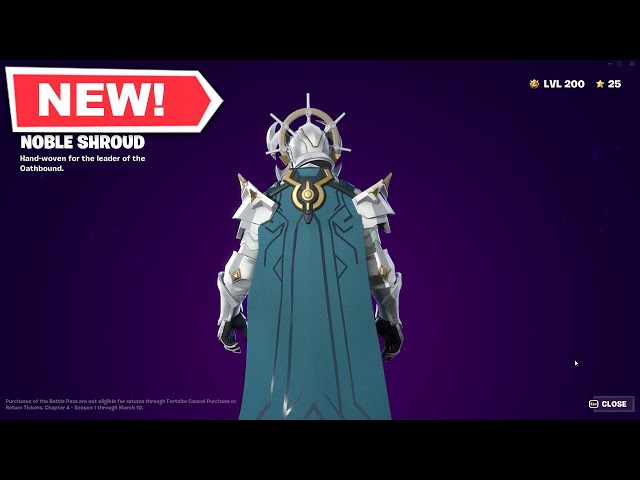 How to get the Noble Shroud in Fortnite Chapter 4 Season 1