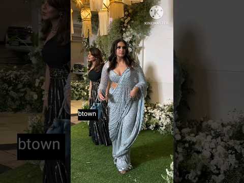 Huma Qureshi spotted in beautiful grey saree #shorts