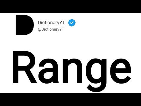 Range Meaning in English