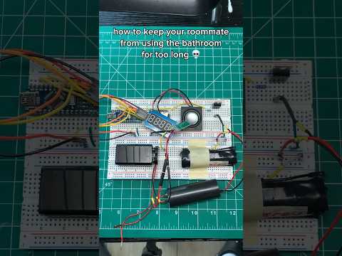 Using the bathroom for too long = 💀 #electronics #arduino #engineering