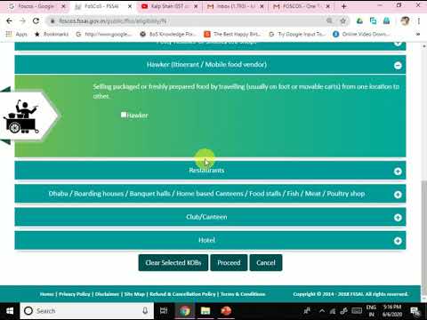 How to apply FSSAI food/Registration License under FOSCOS