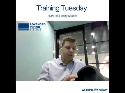 Training Tuesday #1 - 14/9/21 - HDPE Sizing and SDR's
