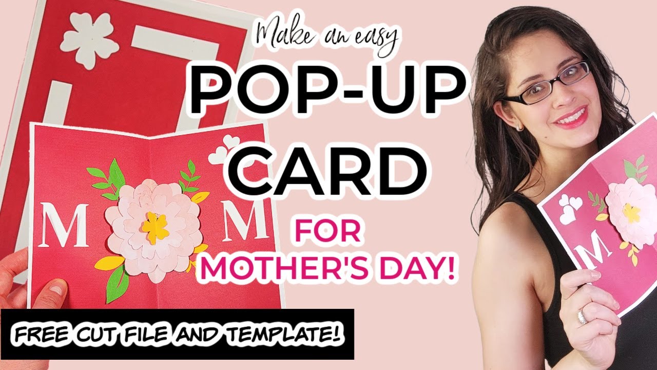 EASY DIY POP UP FLOWER CARD TUTORIAL - HANDMADE MOTHER'S DAY CRAFTS  (WITH FREE TEMPLATE)!