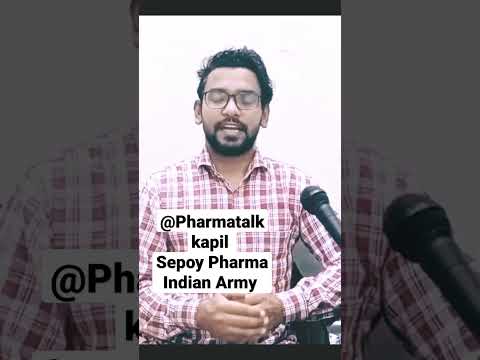 Pharmacist Sepoy Pharma Indian Army || PharmaTalk kapil || Pharmacist recruitment 2022