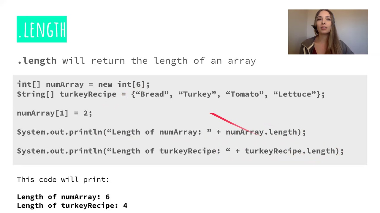 42 Introduction to Programming (JAVA) Arrays Length Property