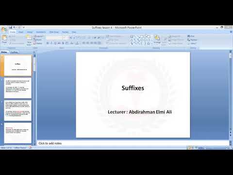 Medical terminology lecture 4, Suffixes
