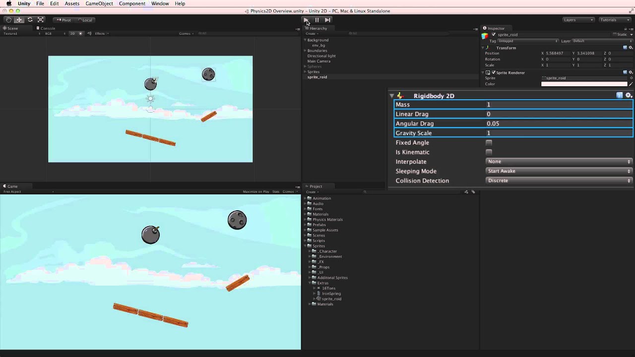 2D Physics Overview - Unity Official Tutorial