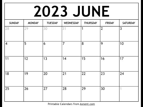 How to get free printable June 2023 calendar - Axnent