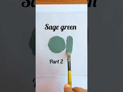 How to get Sage green colour by acrylics Part-2 | acrylic colour mixing for sage green #sage #green