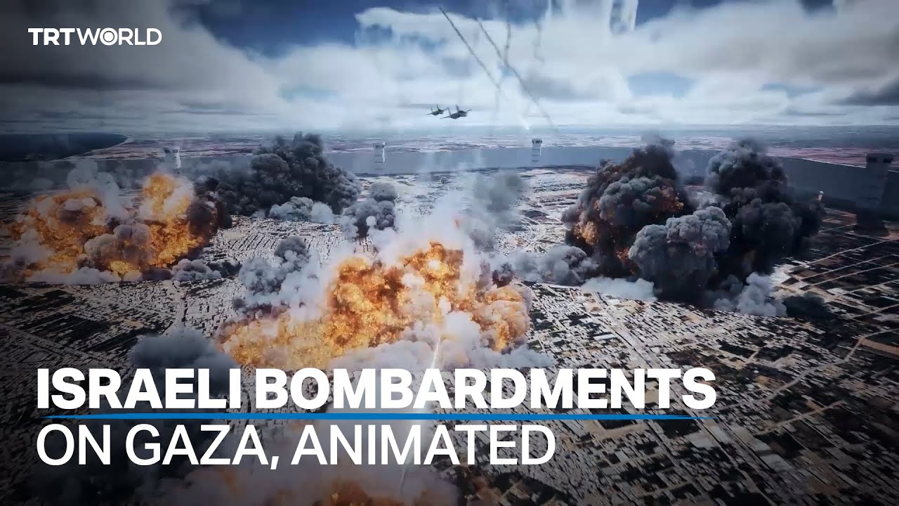 Israeli Bombardments on Besieged Gaza (animated)