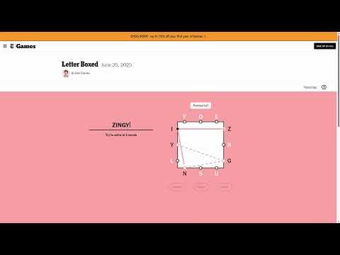 AI Solve New York Times Daily Letter Boxed Puzzle: 6/25/2025 (ASMR)