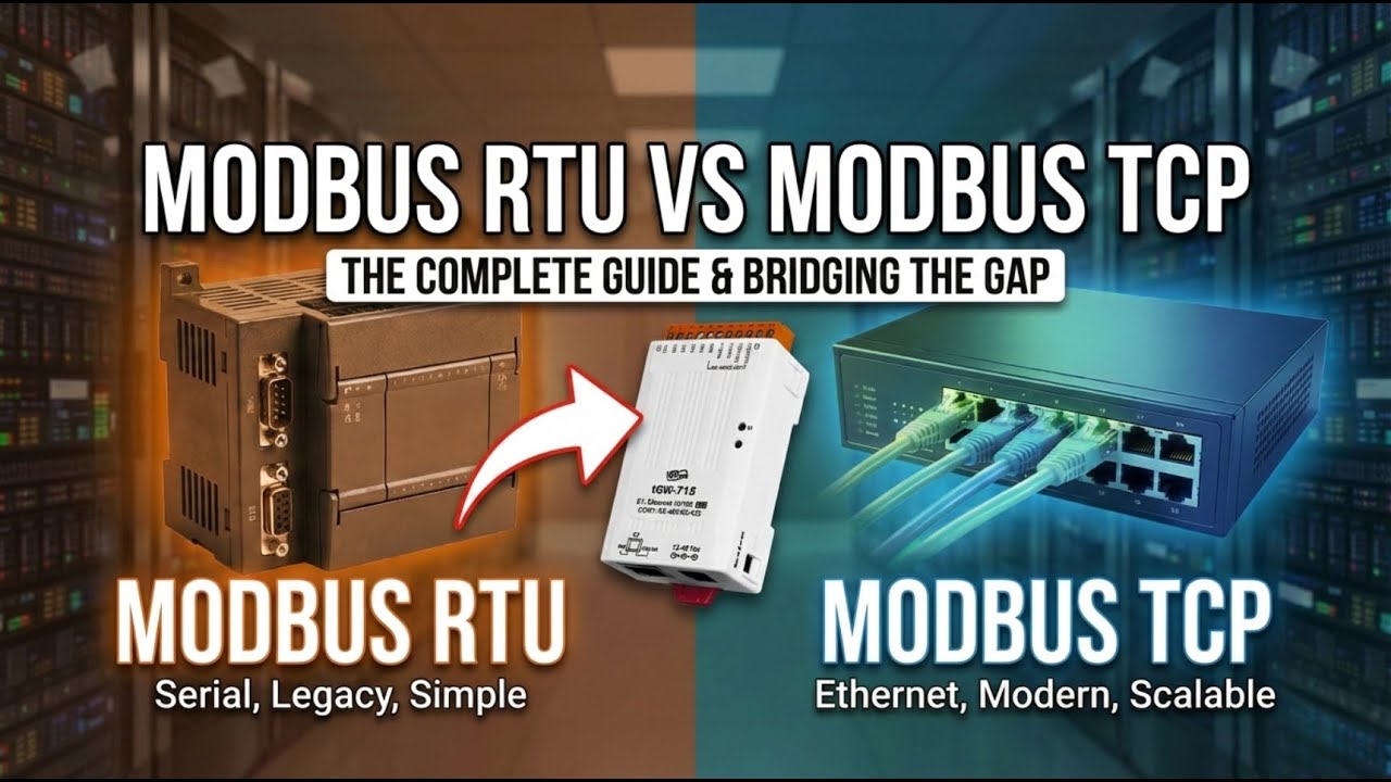 Modbus RTU vs Modbus TCP IP Explained — What’s the Difference and How to Choose the Right Protocol