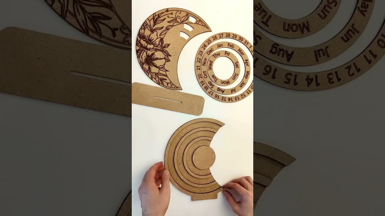 Laser Cut Perpetual Calendar- Free laser Cut Templates