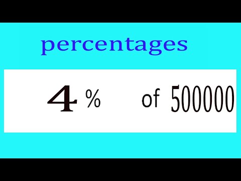 Percentages 4 Percentage(%) of 500000