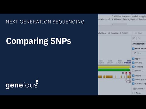 Comparing SNPs in Geneious Prime