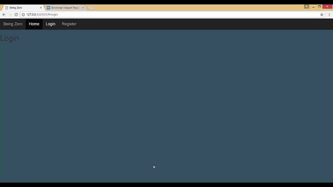 3 - AngularJS - Single Page Application - Registration and Login Pages