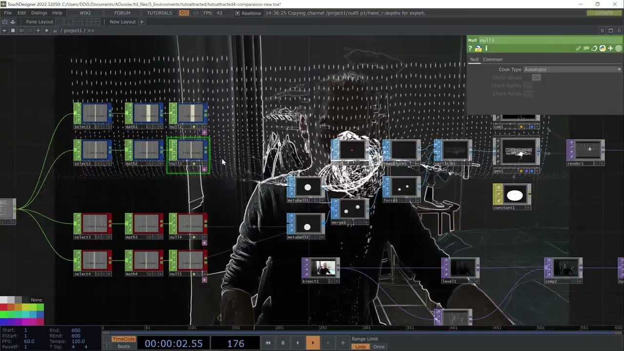 hand attracted particles | part 2  - touchdesigner tutorial