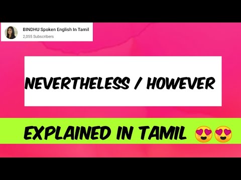 Nevertheless and However usage in English | Spoken English In Tamil | Bindhu Spoken English In Tamil