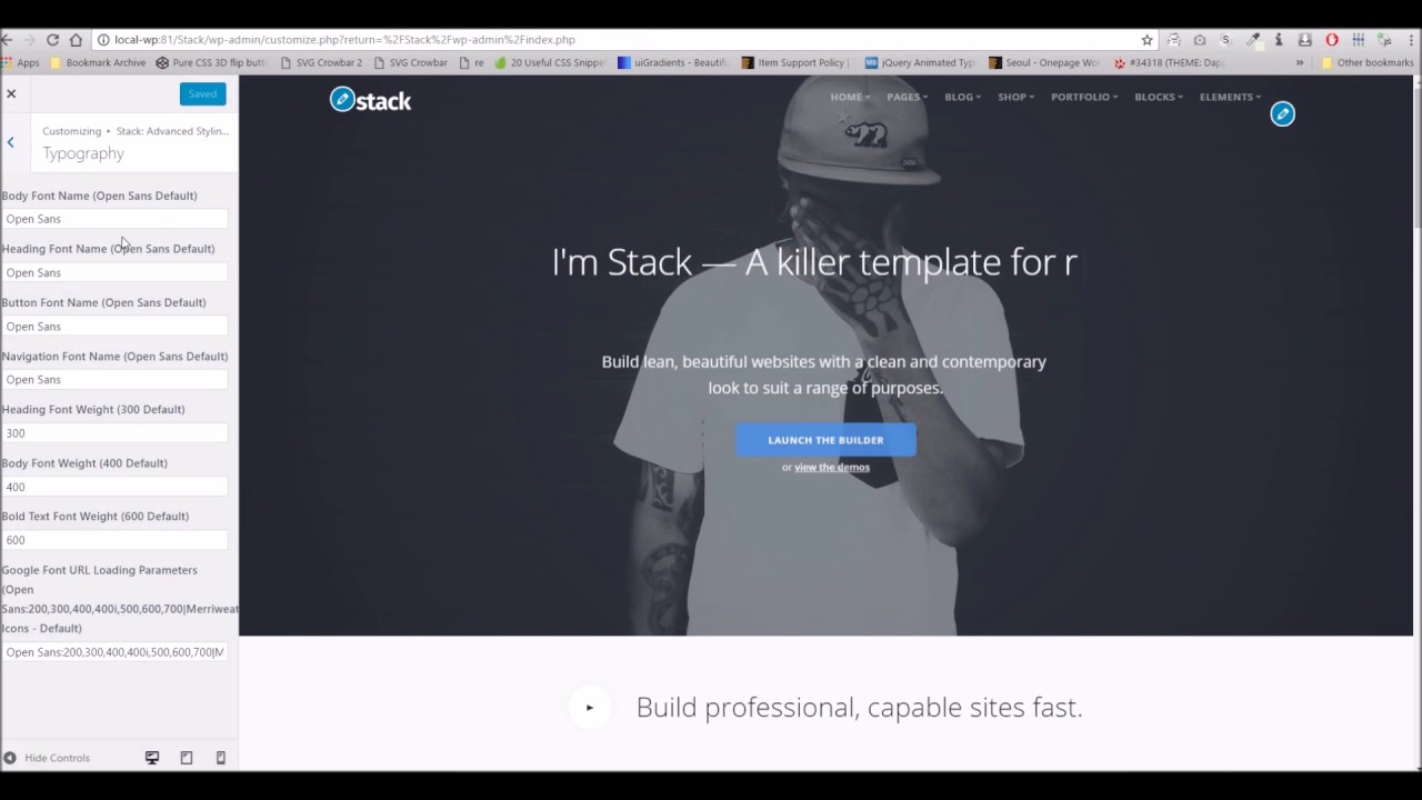 Stack WordPress Theme - Advanced Styling Options Overview